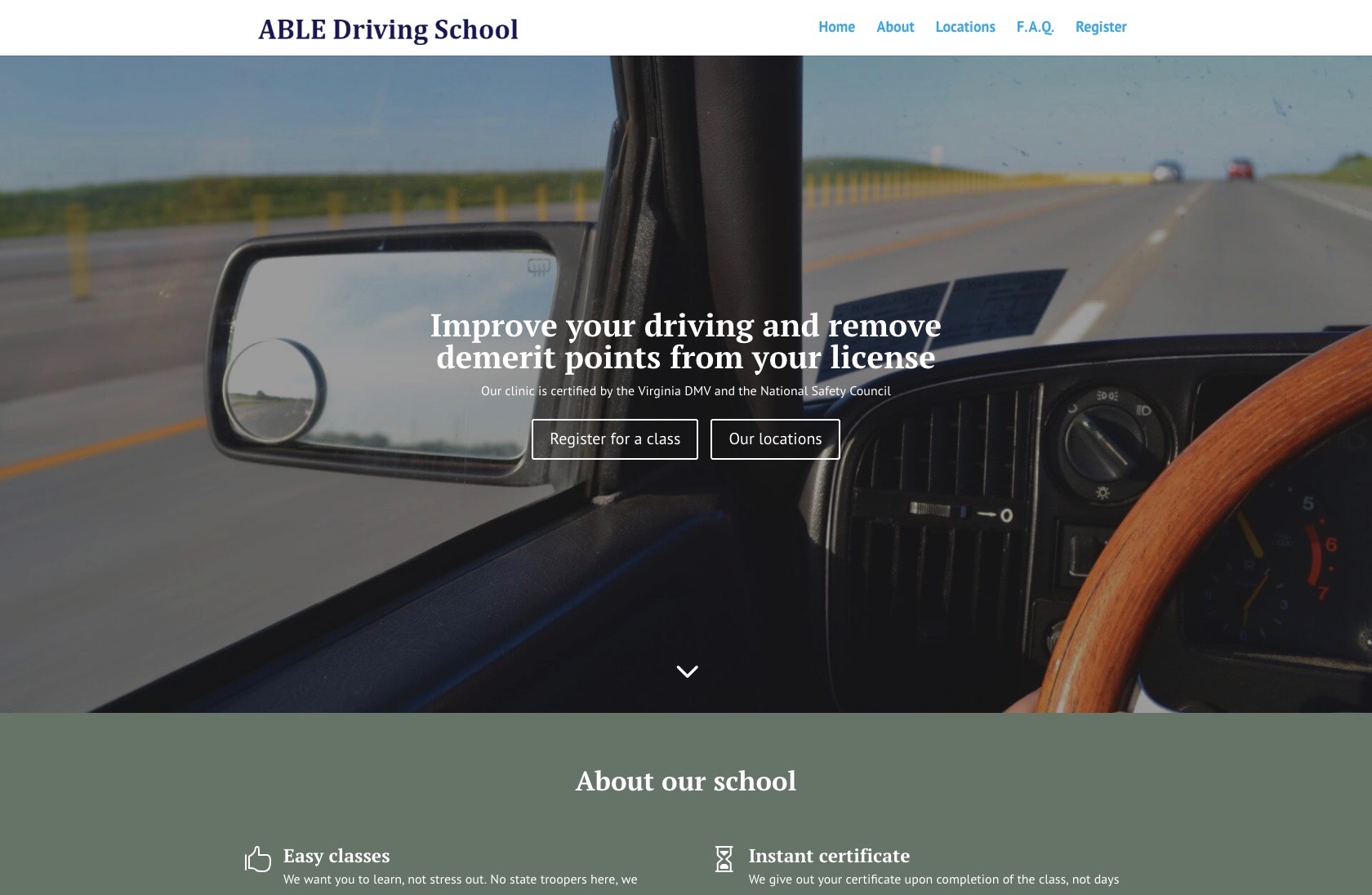Able Driving School, Winchester, VA - Valley Inbound Marketing